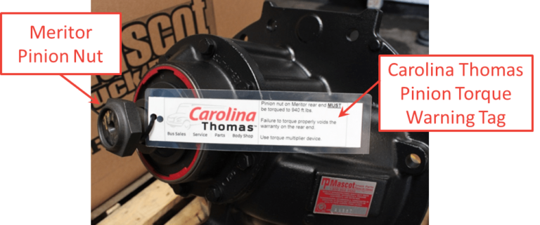 Torque Tips for Meritor 7.17:1 Rear Axle Ratio - Carolina Thomas, LLC